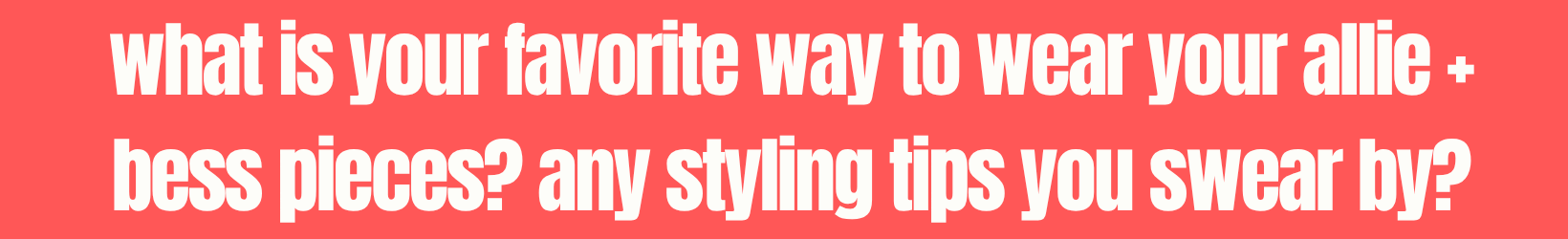 totally charmed... my new allie + bess debut | Hello! Happiness