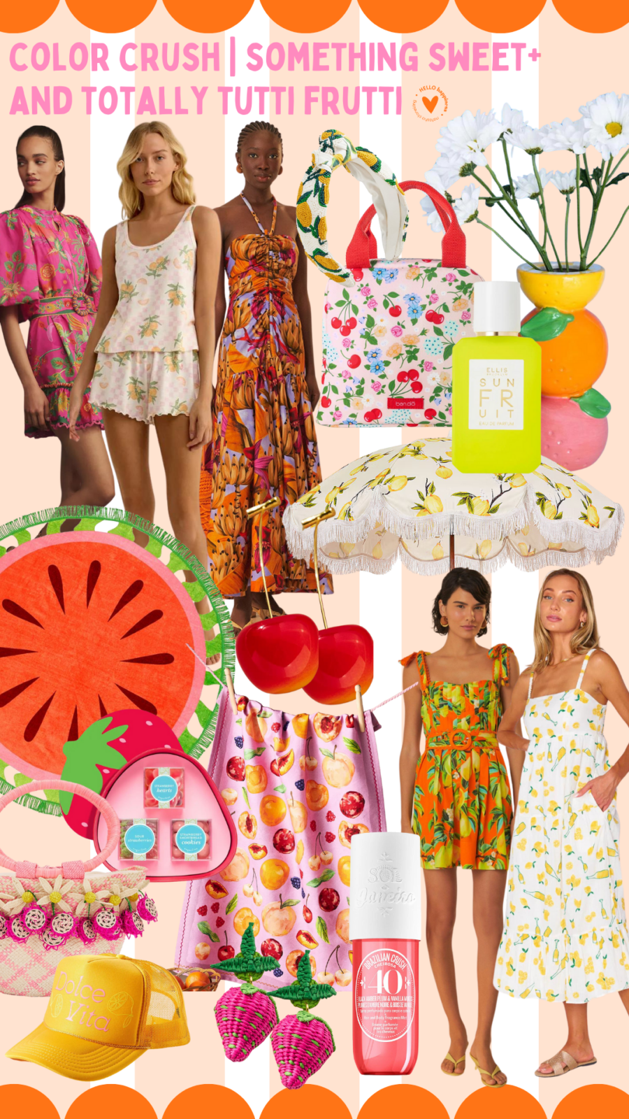 color crush: something sweet + tutti frutti | Hello! Happiness