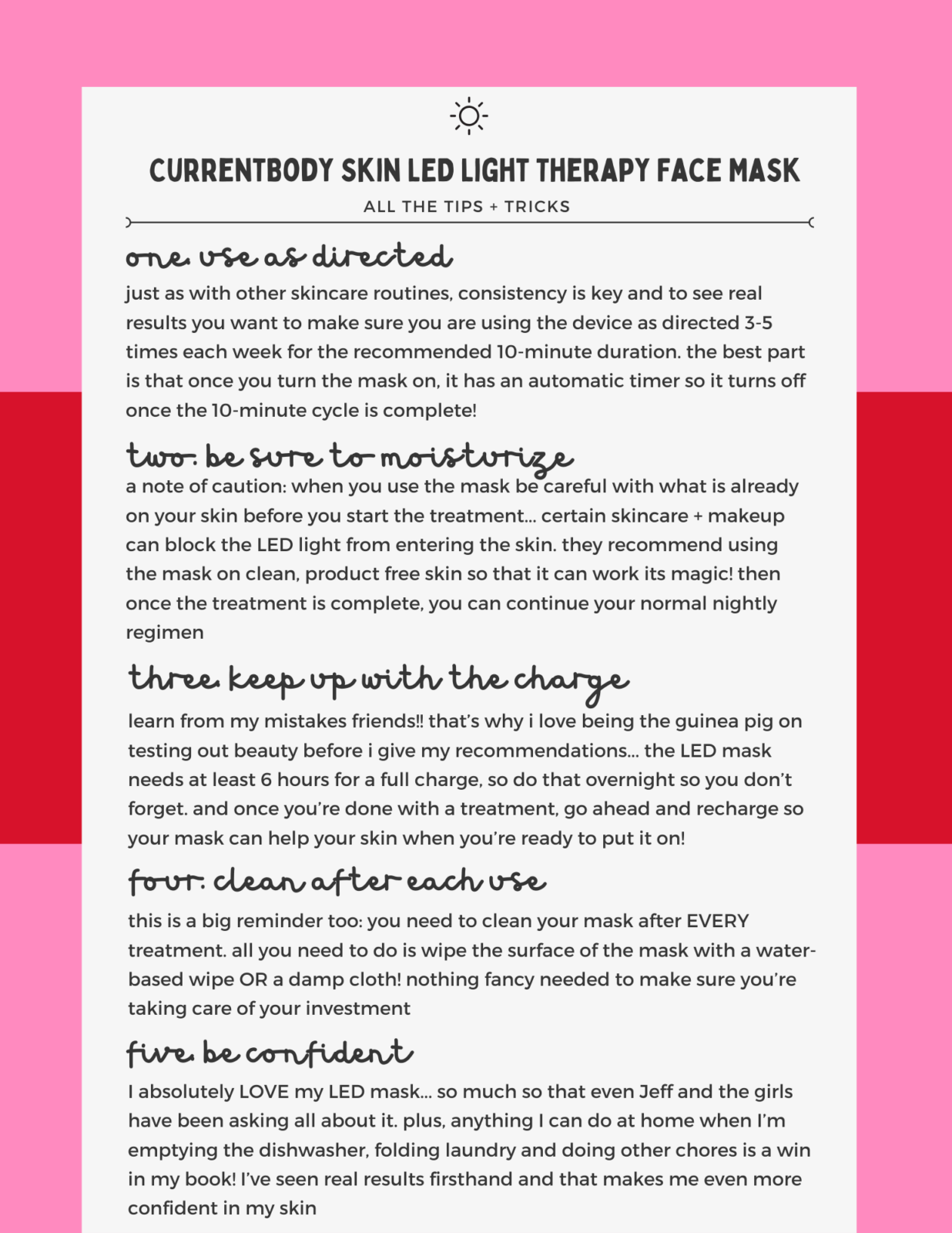 red light therapy... the currentbody LED mask | Hello! Happiness
