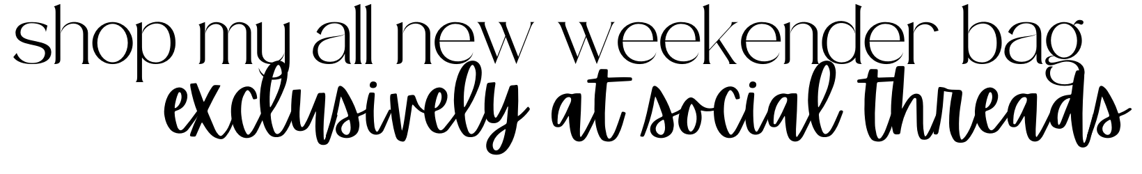 the perfect weekender... my newest debut with social threads | Hello ...